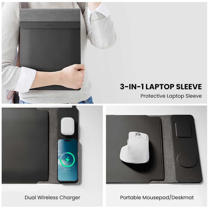 NEXA 4-in-1 Laptop Sleeve with Wireless Charging